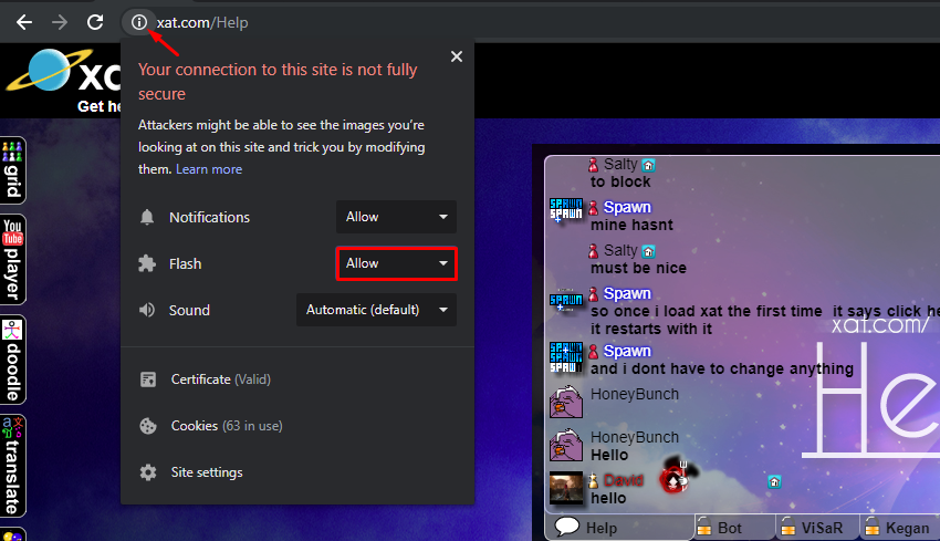 Chat connection failed. Touch to try again. - General Support - xat Forum